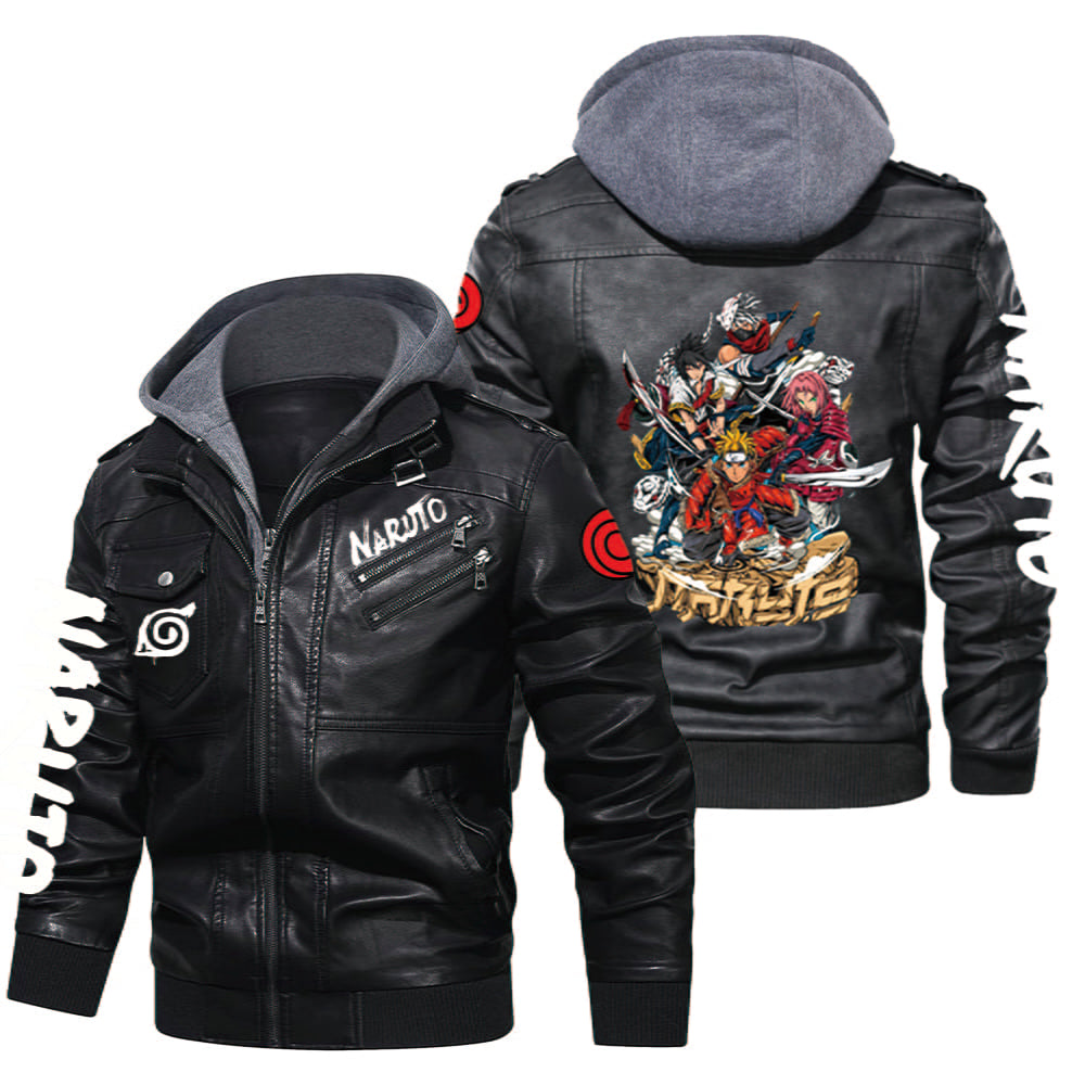 Anime Team 7 Zipper Leather Jacket – Komikku Villa